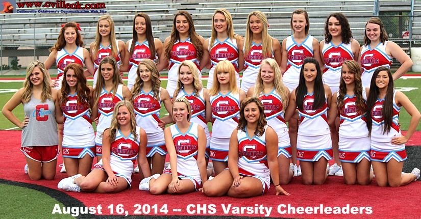 CHS and JrHi Cheer Team Photos -- August 25, 2014 -- Collinsville, OK -- www.cvilleok.com